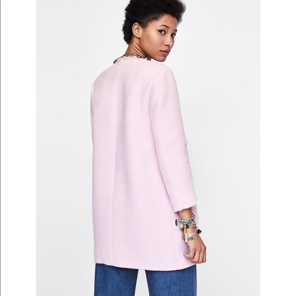 Zara | Jackets & Coats | Gorgeous Zara Nwt Pink Tweed Jacket Chanel ...